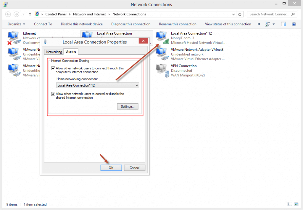วิธีเปิดแชร์ WiFi Hotspot จากโน๊ตบุ๊คใน Windows 10/8.1/7 - NONGIT.COM