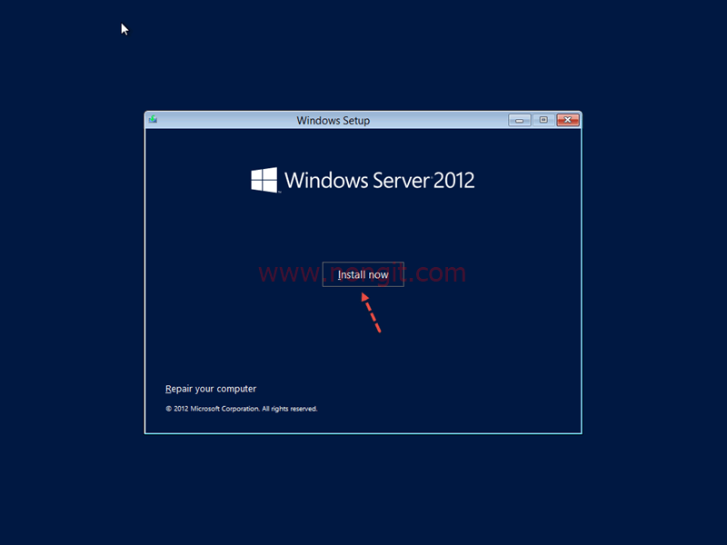 การติดตั้ง windows server 2012 , 2012 R2 แบบ Step by Step - NONGIT.COM