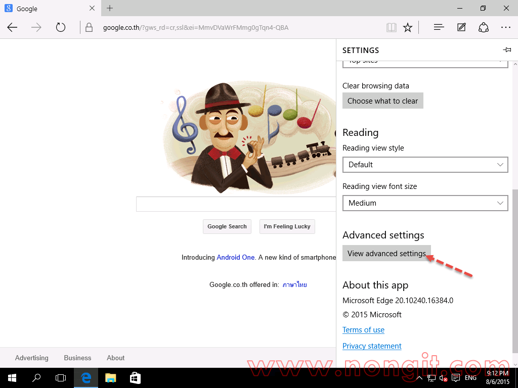 วิธีตั้งค่า Microsoft Edge ให้ Search ค้นหาด้วย Google เป็น Default ...