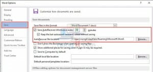 วิธีตั้งเวลา Auto save ใน Word, Excel, PowerPoint - NONGIT.COM