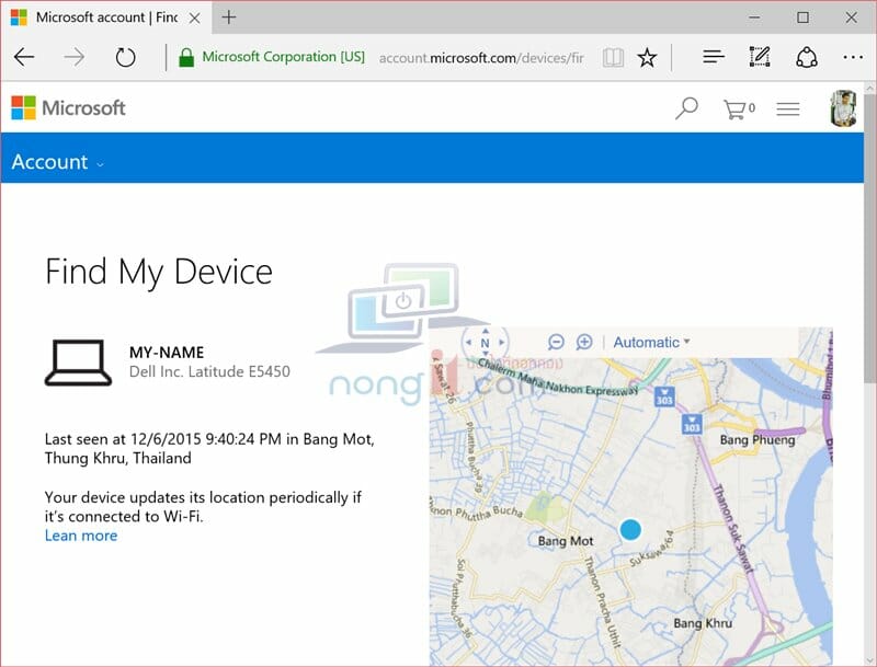 วิธีเปิดใช้งาน Windows 10 "Find My Device" ใน Laptop - NONGIT.COM