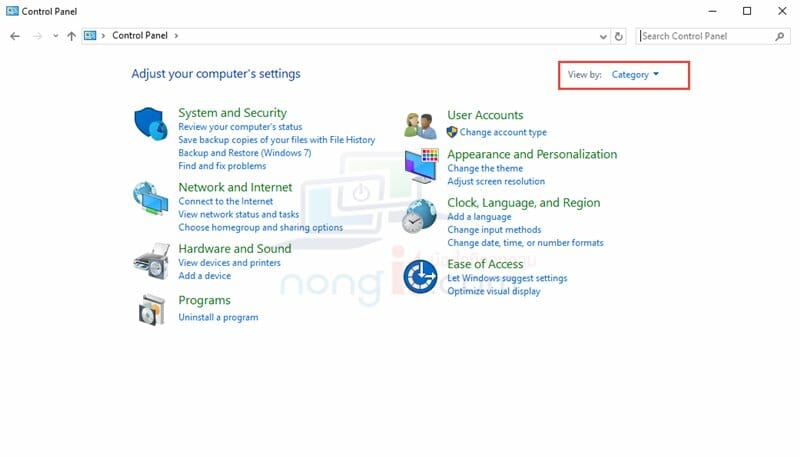 5 ขั้นตอนวิธีเปิด Control Panel ใน Windows 10 ทุกเวอร์ชั่น - NONGIT.COM