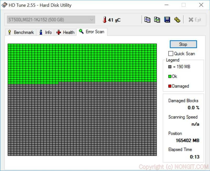 สแกน Bad Sector บน HDD ได้ง่ายด้วย HD Tune - NONGIT.COM