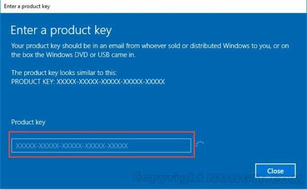 วิธีใส่ Product Key แท้ระบบ Windows 10 - NONGIT.COM
