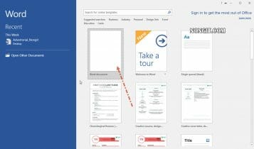 วิธีตั้งค่า Word 2016 และ 2013 ไม่ต้องแสดงหน้า Start Screen - NONGIT.COM