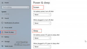 วิธีตั้งค่า Power Option [Power & Sleep] ใน Windows 10 - NONGIT.COM
