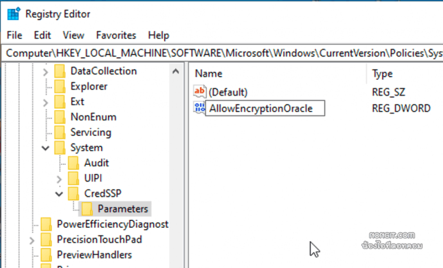 แก้ไข Remote Desktop connection แสดง CredSSP linkid=866660