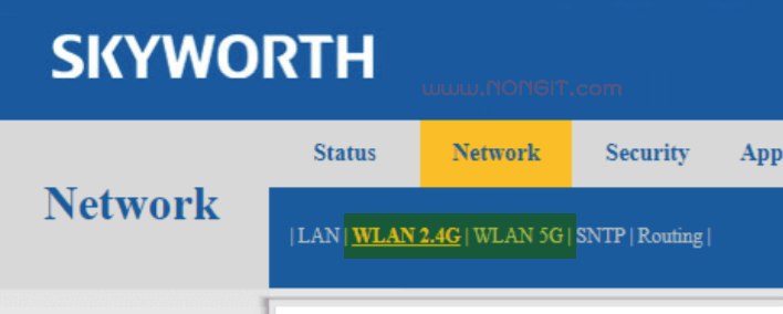 เปลี่ยนชื่อและรหัสผ่าน Wi-Fi บน Skyworth GN542VF เร้าเตอร์ทรู