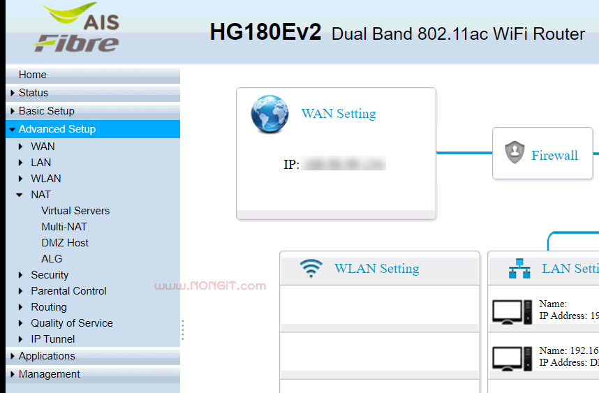 วิธีตั้งค่า forward port เน็ต AIS fiber ด้วย thddns.net ฟรี - NONGIT.COM