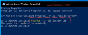 วิธีปิด TEST MODE ที่แสดงบนหน้าจอ Windows 10 - NONGIT.COM